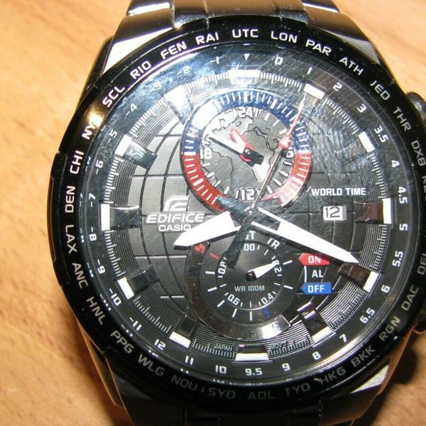 CASIO EDIFICE CHRONOGRAPH UHR WORLD TIME NO. 5406 | WatchCharts Marketplace