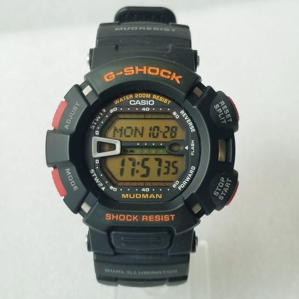 â Rare Casio G-Shock G9000 Mudman digital men's watch orange custom ...