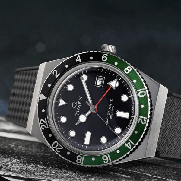 Timex Q GMT 38mm Stainless Steel Watch | WatchCharts Marketplace