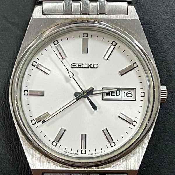 Vintage Men's Seiko V743-9138 Watch, Original, New Battery, NR ...