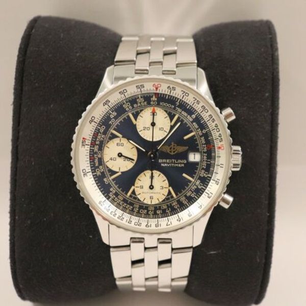 Breitling A13022 Old Navitimer II Blue Tritium Dial Vintage Steel Navi ...