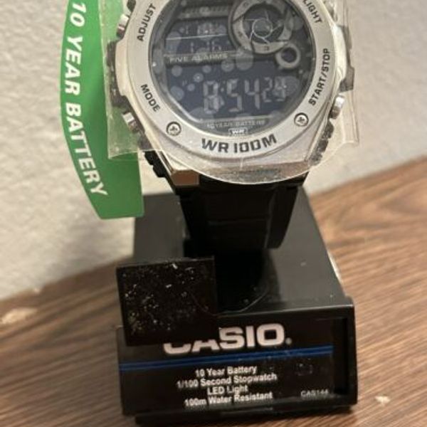 Casio MWD100H-1BV, 10 Year Battery Watch, 100 Meter WR, Black Resin, 5 ...