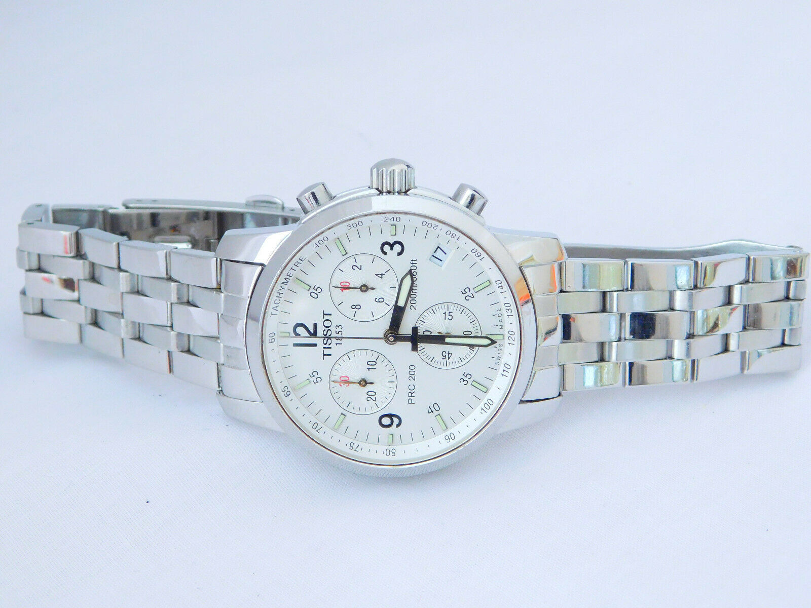 Tissot 1853 PRC 200 Silver Dial Quartz Chronograph T17.1.586.32 Steel ...