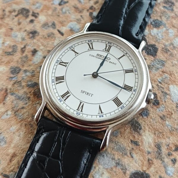 Seiko Spirit Contemporary Basic 5S21 7000 August 1988 Sweep Second ...
