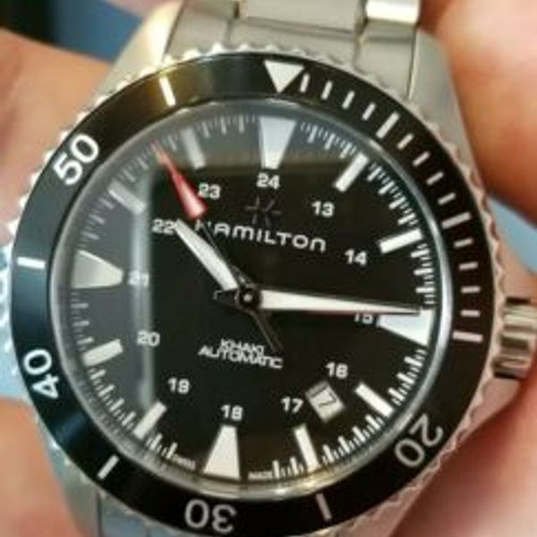 Hamilton Navy Scuba H82335131 Automatic Diver Mens Watch Black Dial w ...