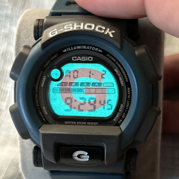 Rare Casio G-Shock DW-003 Blue Illuminator Japan Vtg Digital Watch Late ...