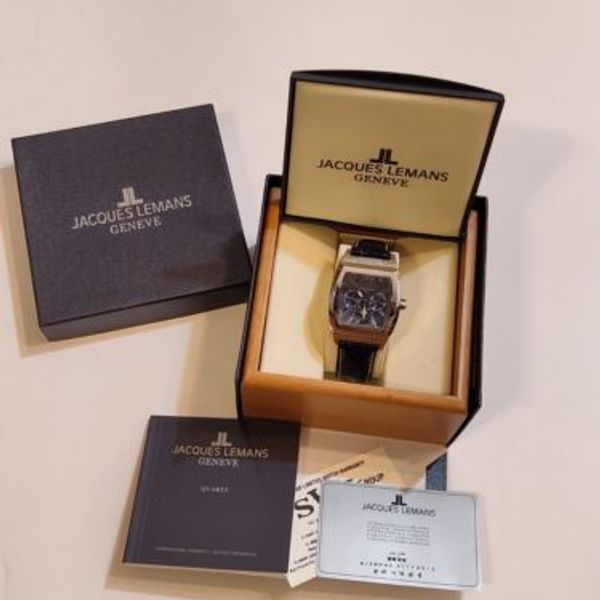 Jacques Lemans Geneve G122 Quartz Swiss Chronograph Men's Watch 5 ATM ...