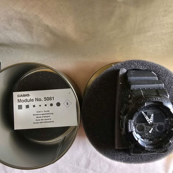 Casio GA-100-1A1ER G-Shock Alarm Chronograph Men's Watch - Black ...