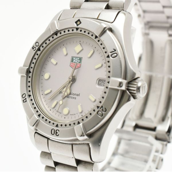 [NEAR MINT] TAG HEUER WE1211-R Professional 2000 Quartz Silver Men's Watch JAPAN | WatchCharts ...