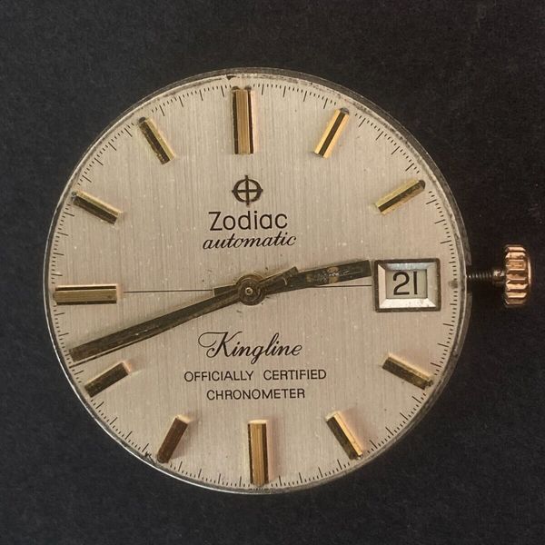 Vintage Zodiac Kingline Chronometer Swiss Men's Watch Without Case | WatchCharts Marketplace