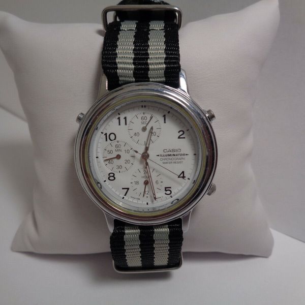 Mens Casio Illuminator Chronograph watch blue indiglo, MQB-100, new ...