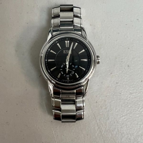 ESQ Movado Excel Black / Stainless Steel 40mm Men's Watch ES.01.1.14 ...