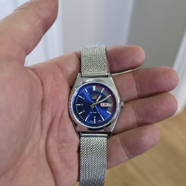 Vintage Refurbiahed Seiko 5 Sports Auto With Stunning Racing Blue Dial ...