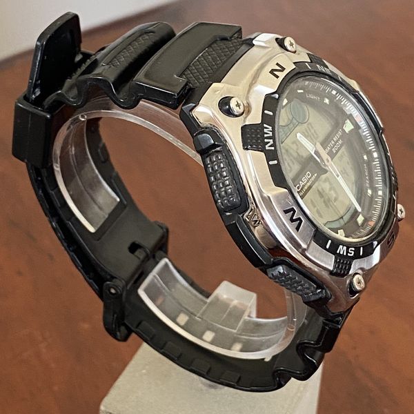 Mens CASIO AQW-100 200 Tide Graph Moon Phase Watch Excellent Overall ...