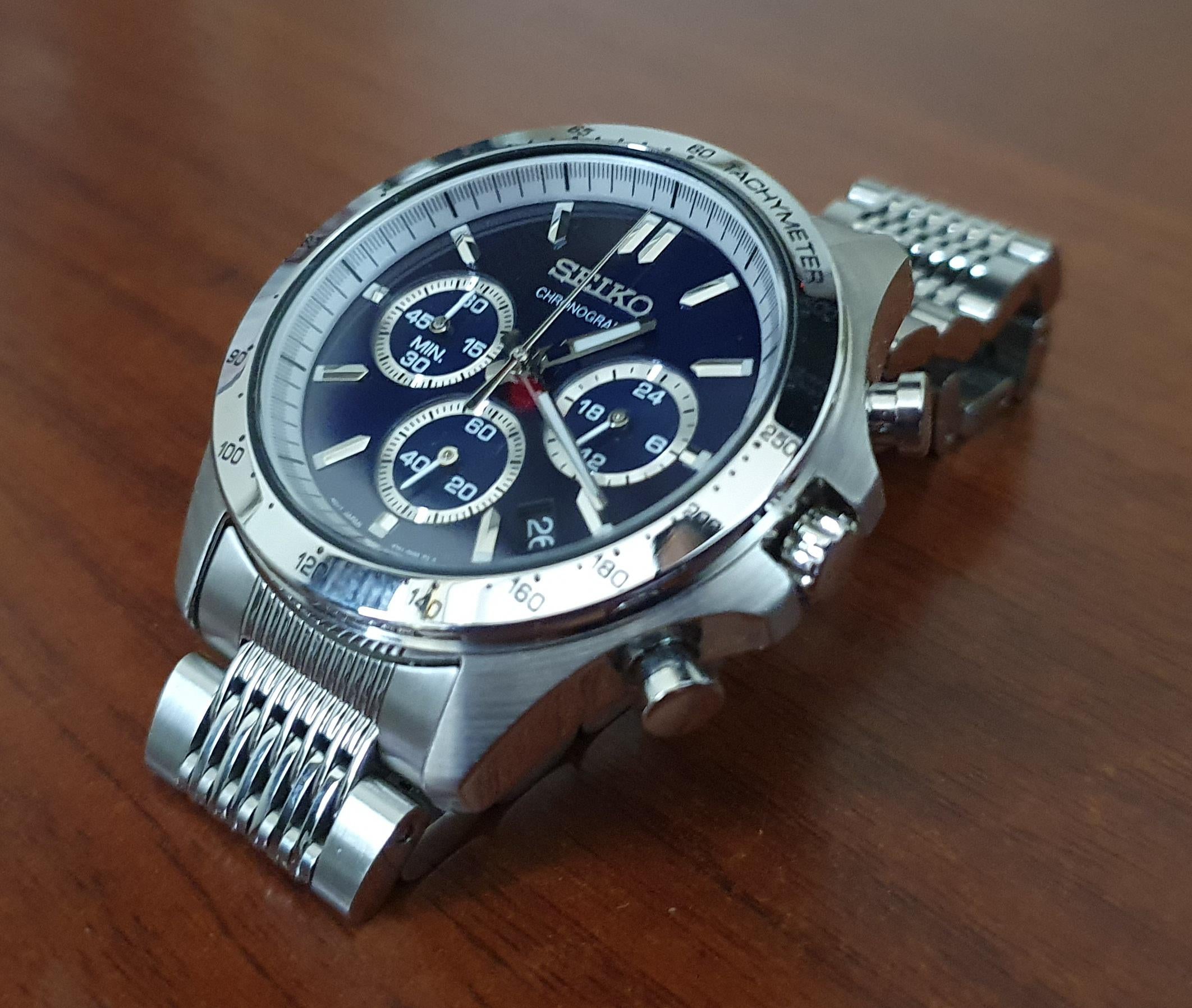 [WTS] Seiko SBTR019 Blue Sunburst Chrono | WatchCharts