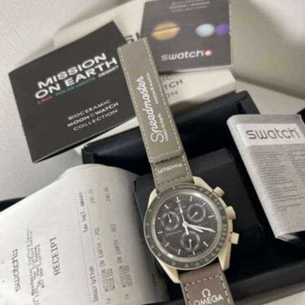 Omega x swatch moonswatch Mission To Earth-Desert- SO33T103-receipt ...