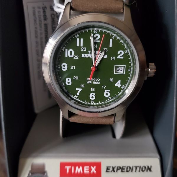 Timex® Expedition® Field Metal Mens Brown Leather Strap Watch T40051WX ...