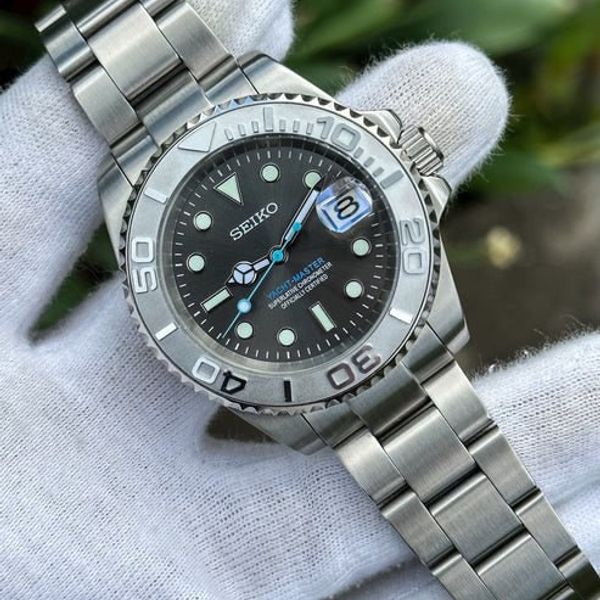 [Mod] Seiko Yachtmaster ‘Rhodium dial’ | WatchCharts Marketplace