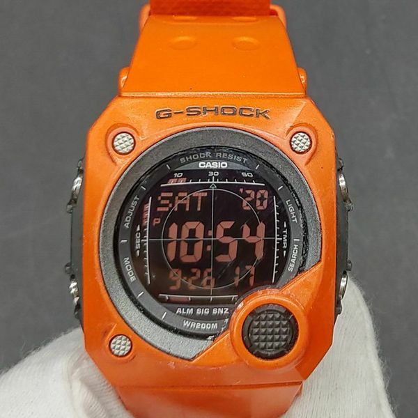 C asio G-Shock G-8000-4 Orange Digital Watch Negative Display Rare ...