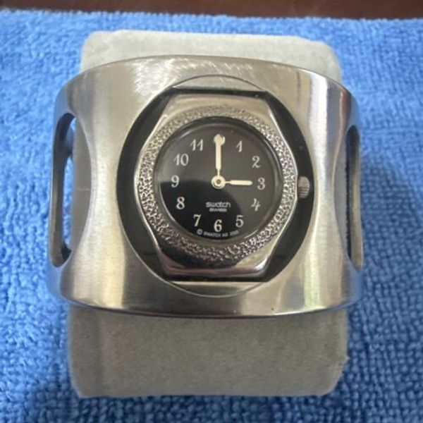 VINTAGE SWATCH IRONY AG 99 TIME SLAVE CUFF BANGLE WATCH SWATCH WATCH ...