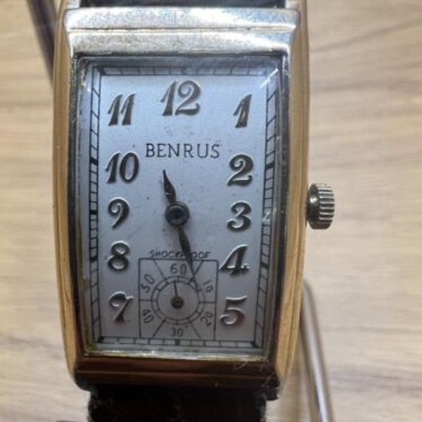 VINTAGE BENRUS MEN'S TANK WATCH, 7J, MODEL AC10, RUNNING | WatchCharts ...