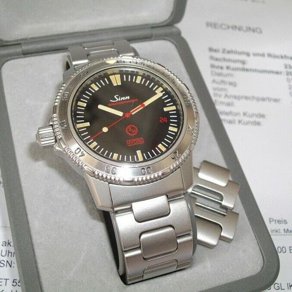 SINN EZM2 Einsatzzeitmesser HYDRO 3H Zifferblatt SELTEN *BOX/PAPIERE ...