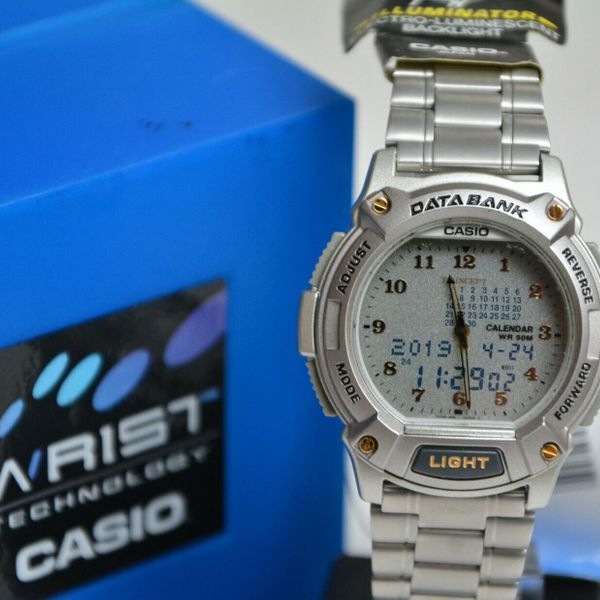 Rare Casio Data Bank ABX-67 ana/digi Watch module 1758 Vintage ...