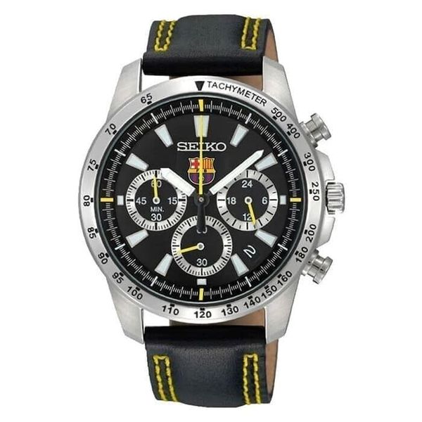 SEIKO Chronograph SSB073P2 FC Barcelona Football Barca Quartz Watch ...