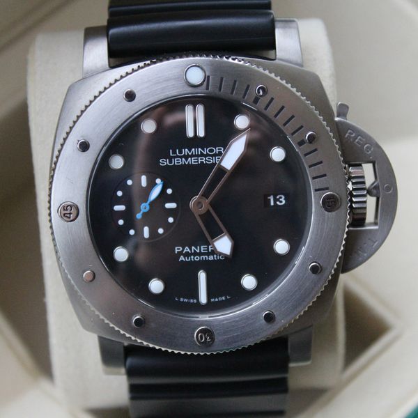 FS: Panerai Luminor Submersible Pam 1305 Titanium w/ BOX AND PAPERS ...