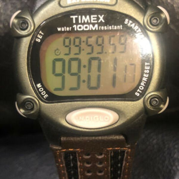 Timex T48042, Men's "Expedition" Chronograph Leather Watch, Alarm ...
