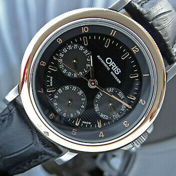 Klassische ORIS 7434 SWISS AUTOMATIC DAY DATE Herren Uhr in St.-18K 750 ...