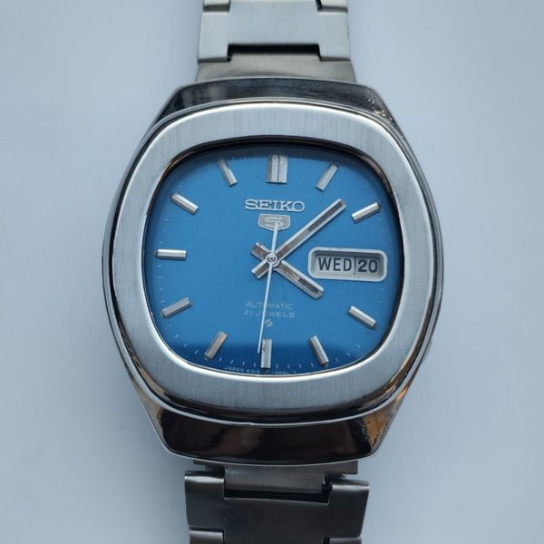 Seiko 5 Automatic 6319-5060 Blue Dial Day/Date 21 Jewels Men's Japan ...
