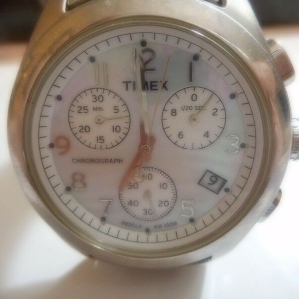 Timex Chronograph 1854 Indiglo Mens Watch WR 100m | WatchCharts Marketplace