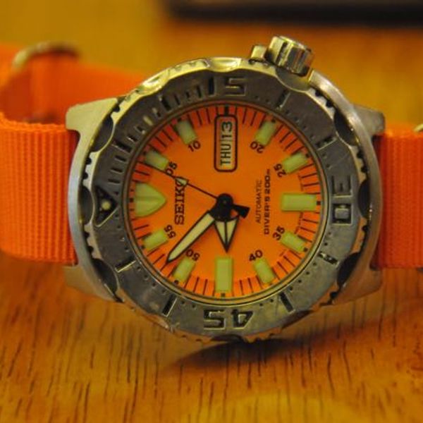 Seiko Orange Monster Work watch $130 shipped | WatchCharts Marketplace
