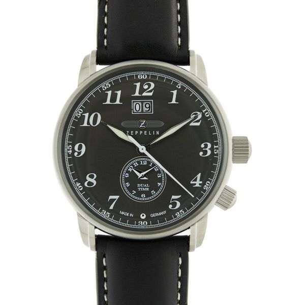 ZEPPELIN "Dual Time" LZ127 Count Zeppelin 7644-2-2 German Made Watch ...