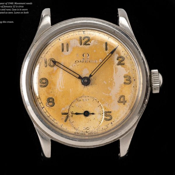 Vintage OMEGA Cal 26.5 T2 SOB, 1940's, needs attention no reserve ...
