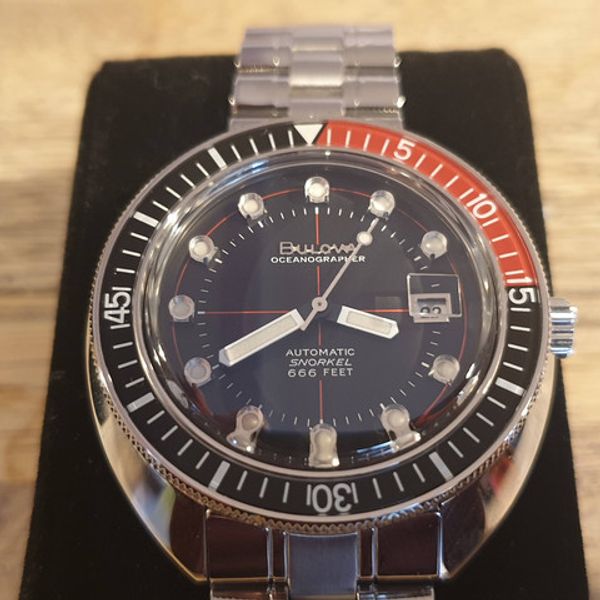 BNIB Bulova 98B320 Oceanographer Devil Diver Stainless Steel Automatic ...