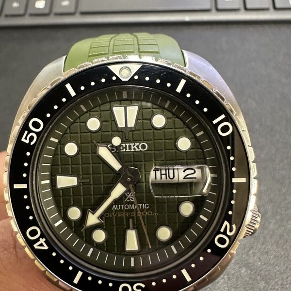 Seiko Prospex SRPE05 King Turtle Green With Original Band | WatchCharts ...