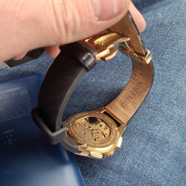 Bulova Curv Chronograph Black Dial Men's Watch 98A185 | WatchCharts ...