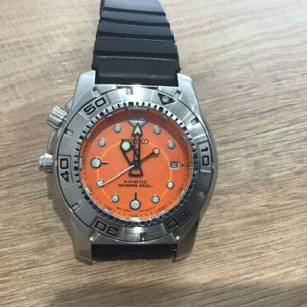 Seiko Big Boss Orange Kinetic Lefty Divers Watch | WatchCharts