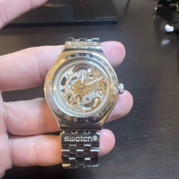Luxury Rare Automatic Swatch Skeleton Body & Soul Watch YAS100G Men ...