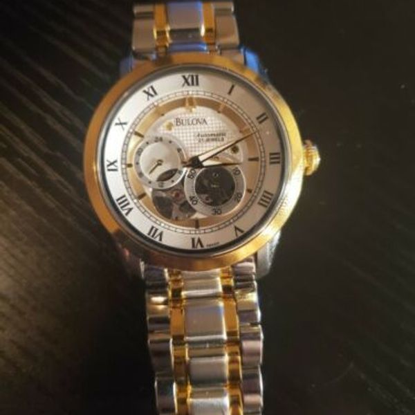 Bulova Automatic 21 Jewels Two Tone Men's Watch Model C9601040 | WatchCharts Marketplace