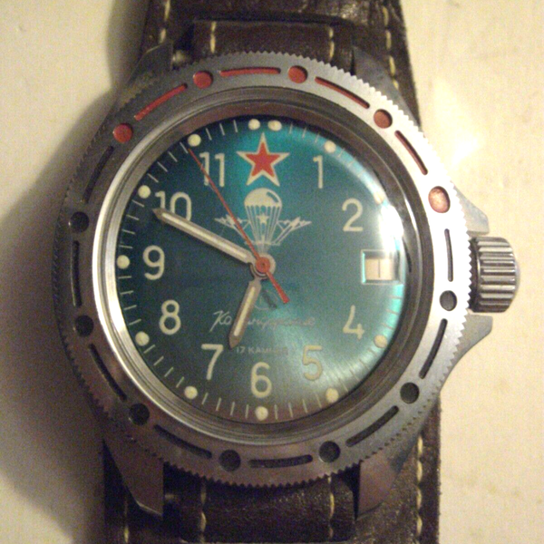 RARE NOS Military Vostok Komandirskie VDV USSR Watch 2414 Soviet Vtg ...