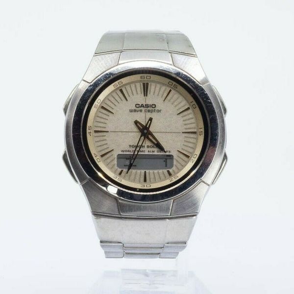 CASIO WAVE CEPTOR TOUGH SOLAR WVH-100J FOR PARTS OR REPAIR Watch JAPAN ...