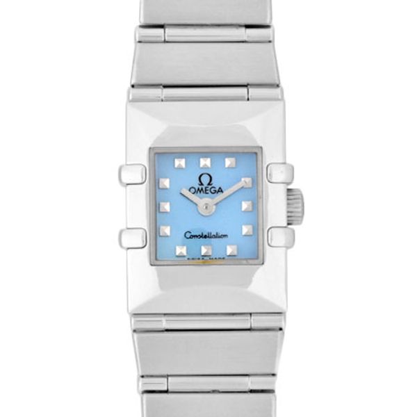 Omega OMEGA Constellation Carre Quadra SS Ladies Watch Quartz Blue ...