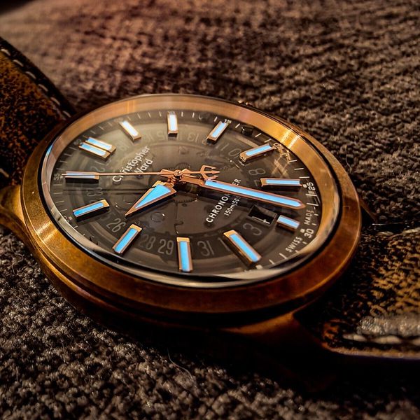 Rare Christopher Ward C63 Bronze COSC Chronometer w/Sapphire Dial, exc ...