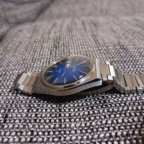 Omega Seamaster Vintage Automatic Watch, Blue Gradient Dial Stainless ...