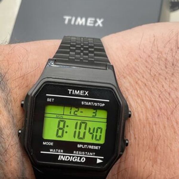 NEW TIMEX 80 BLACK HOLE INDIGLO DIGITAL WATCH NEW IN BOX | WatchCharts ...