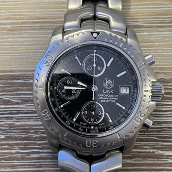Tag-Heuer Link Date Chronograph CT5111 Watch 200m Auto 40mm Stainless ...