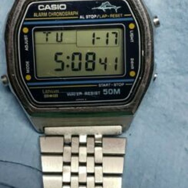 Mens VINTAGE CASIO JAPAN 248 W-36 WATCH Hong Kong stainless steel band ...